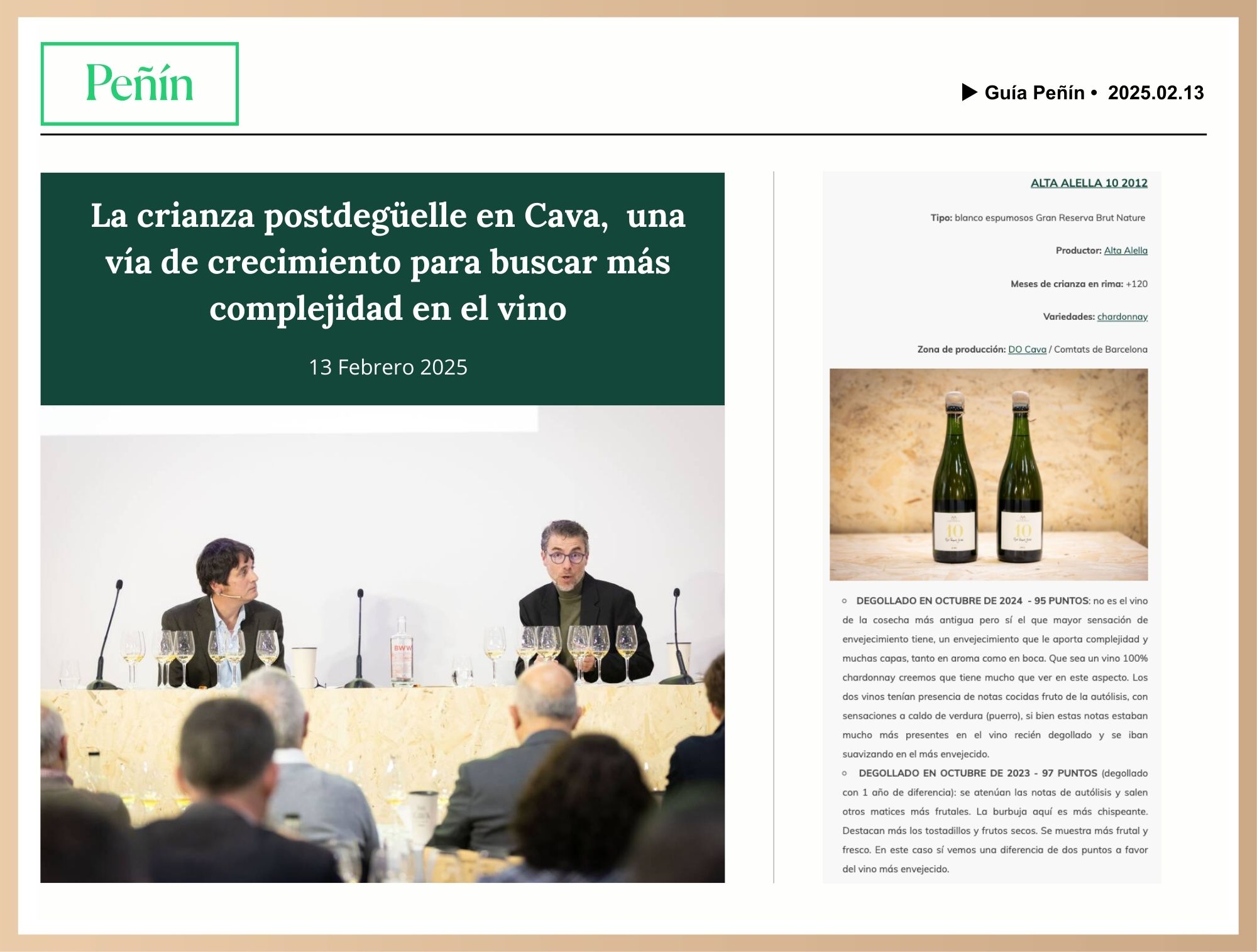 Alta Alella 10 shines in the post-disgorgement ageing cava tasting at ...